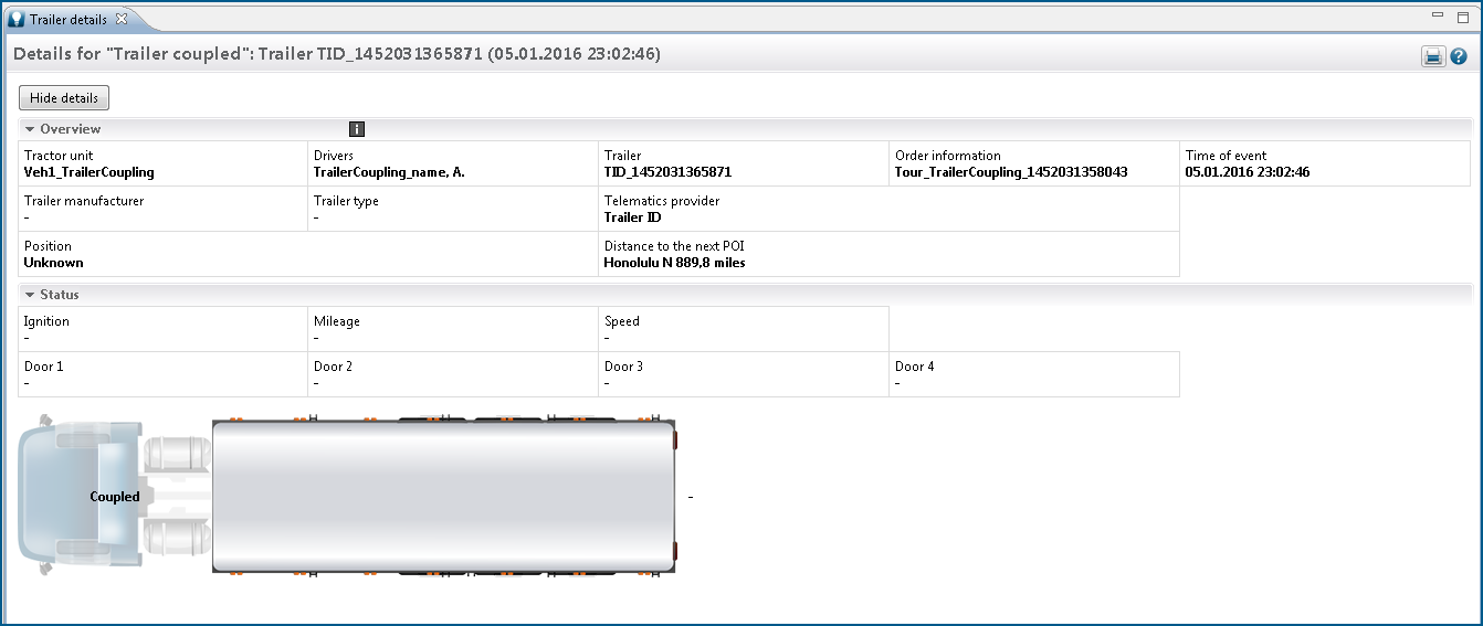 Detail View for Trailer ID