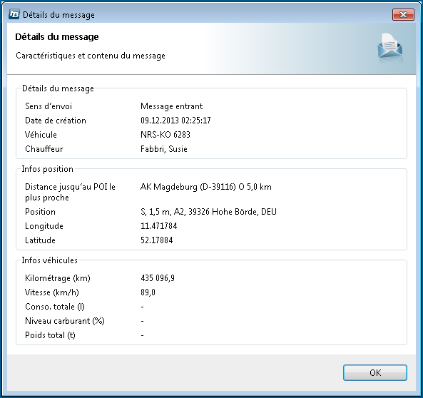 Ouvrir l’affichage détaillé d’un message