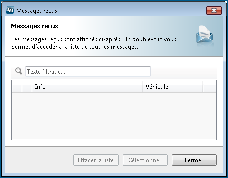 Liste des messages